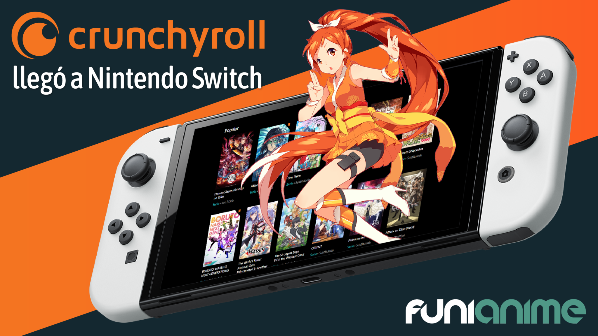 Crunchyroll llegó a Nintendo Switch - FUNiAnime LA